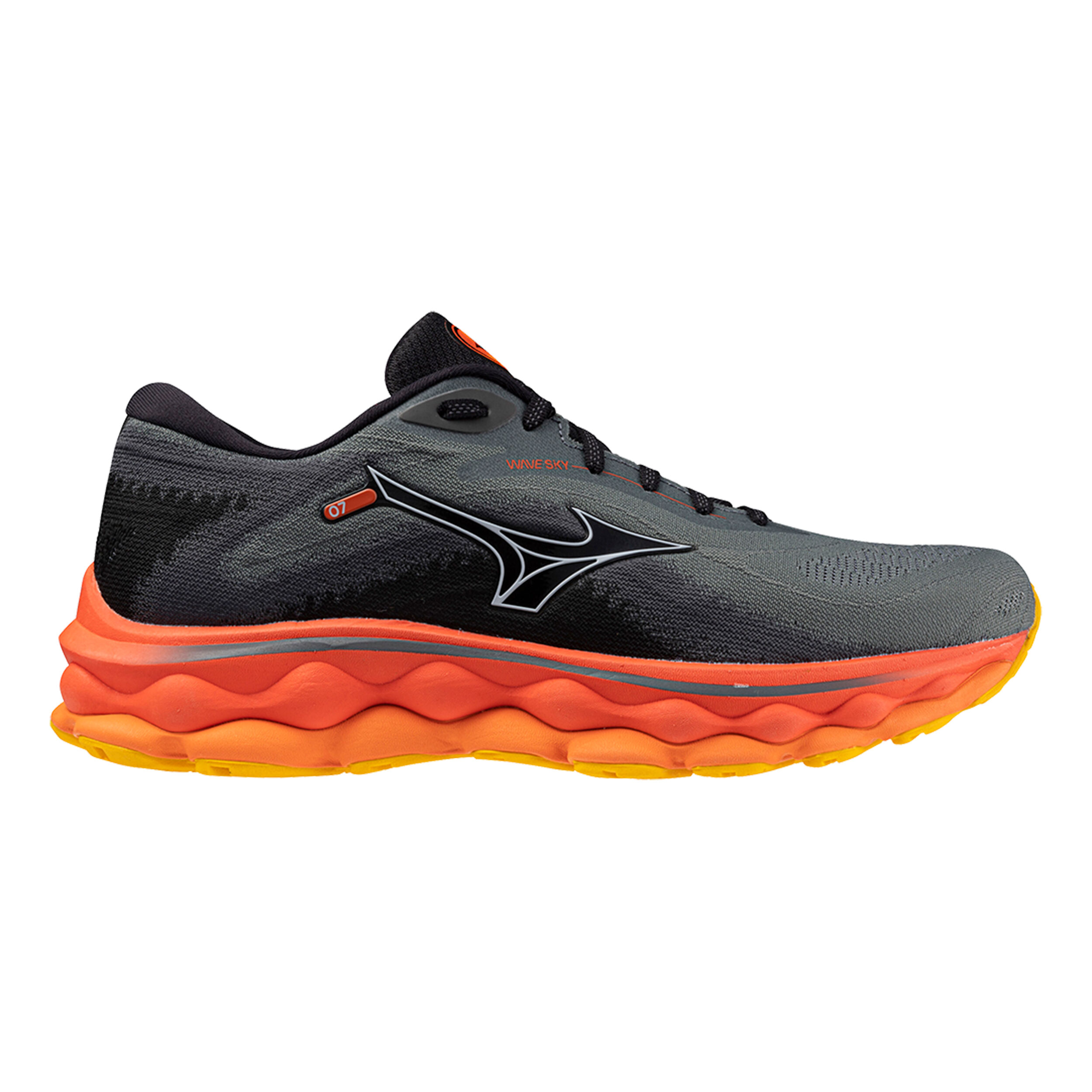 Mizuno Wave Sky 7 Neutralschuh Herren Dunkelgrau Orange online kaufen Running Point DE